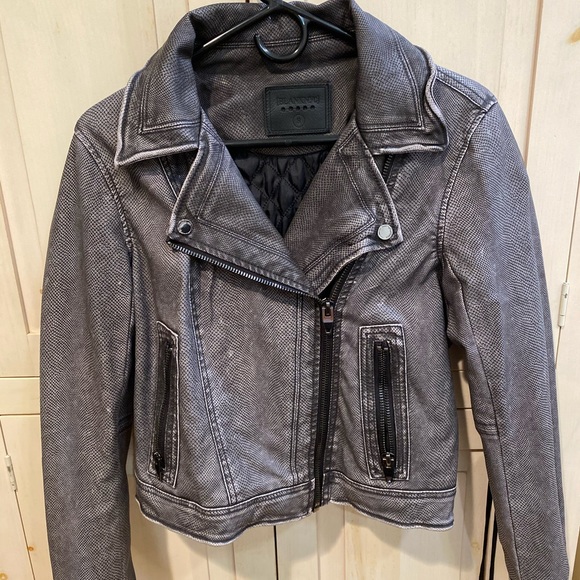 Blank NYC | Jackets & Coats | Blank Nyc Snakeskin Grey Leather Jacket ...